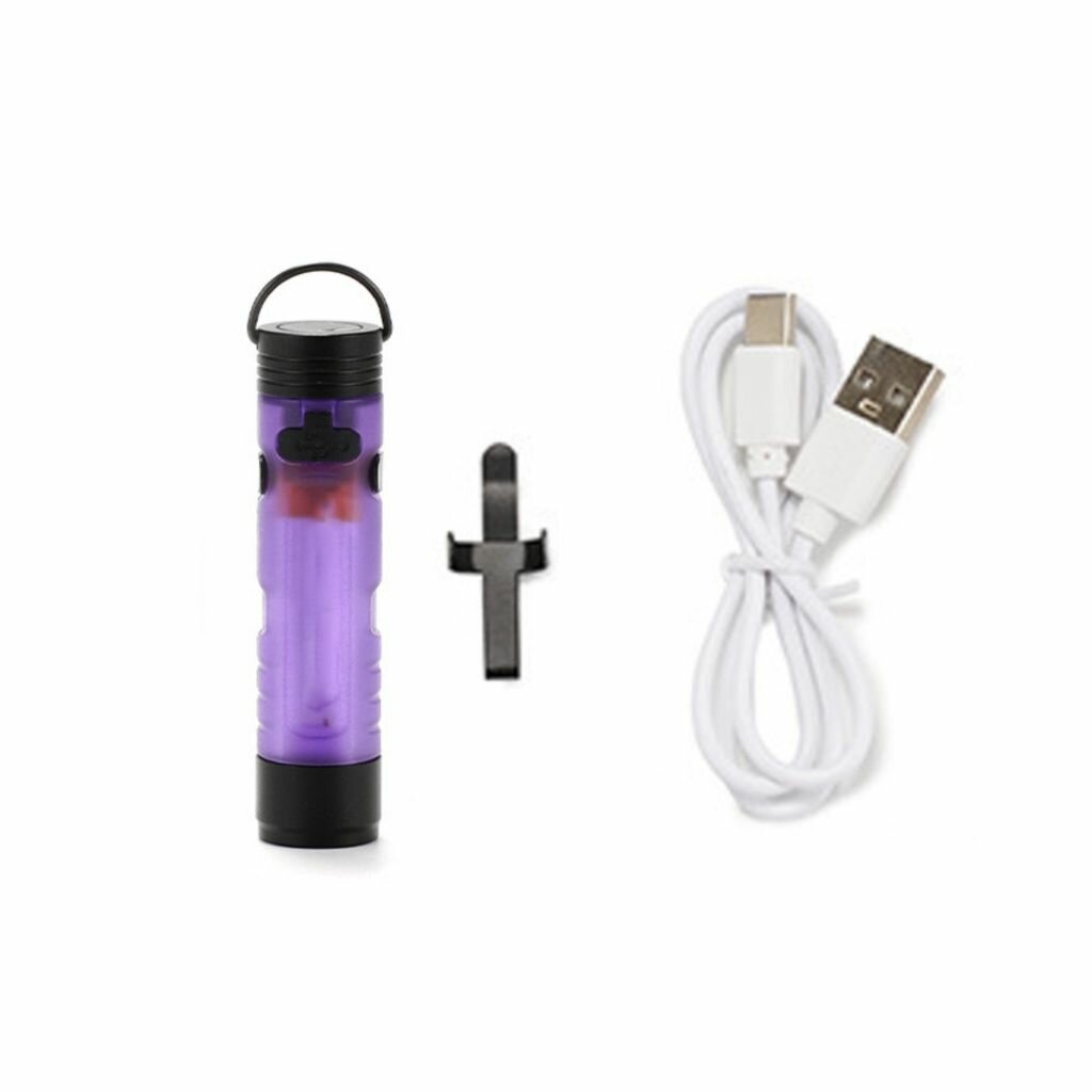 Наружный мини-фонарик с регулируемой яркостью света-фиолетовый