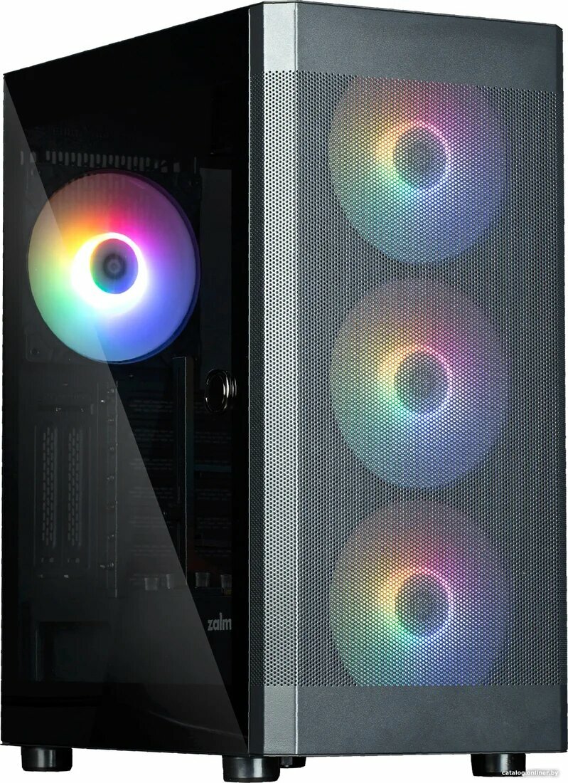 Корпус ZALMAN i4 TG, Black, Midi-Tower, с подсветкой, без БП