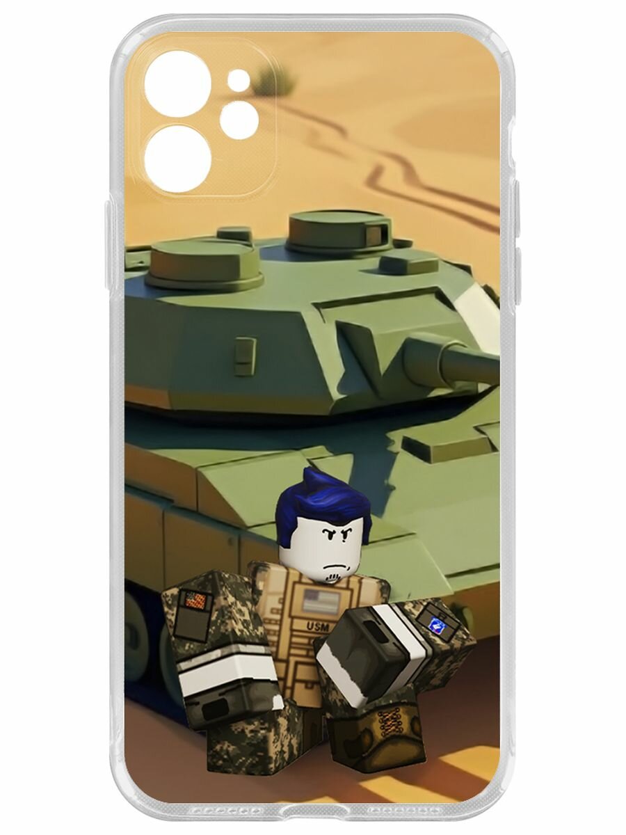 Чехол-накладка Krutoff Clear Case Roblox-Форсакен Гость 1337 (Forsaken Guest 1337) для iPhone 11 с защитой камеры