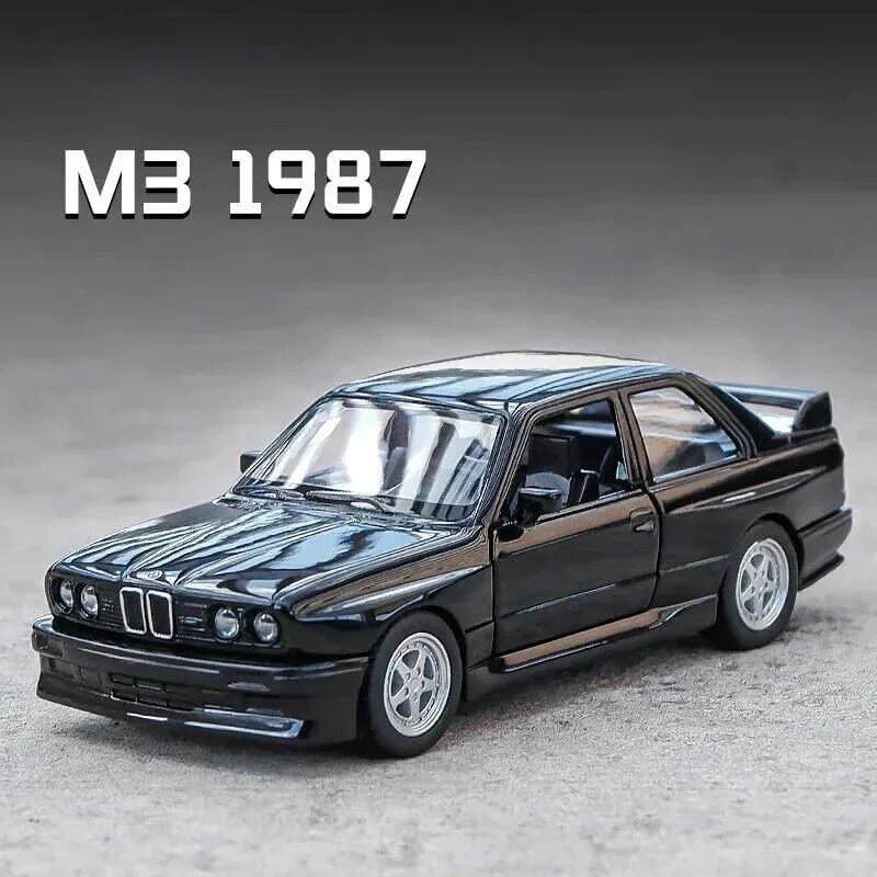 1:36 BMW M3 1987 Металлическая модель автомобиля, мальчик игрушечный подарок, хобби коллекция