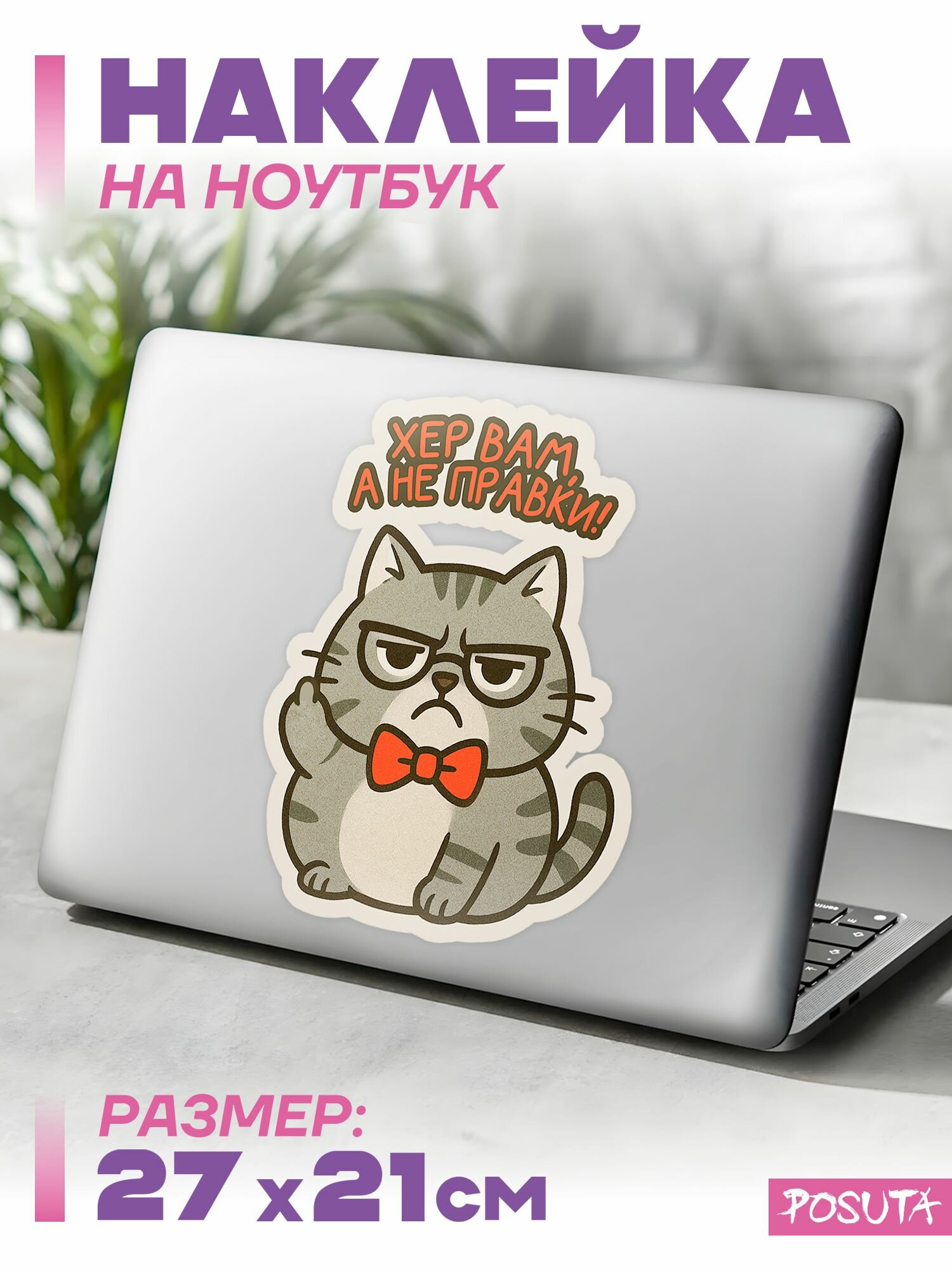Наклейка на ноутбук декоративная правки