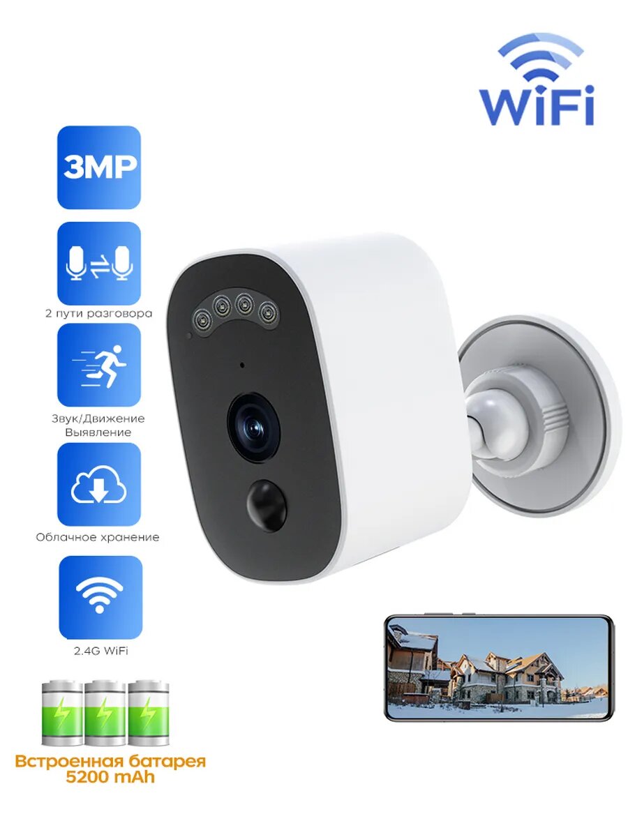 Камера видеонаблюдения wifi для дома, видеоняня