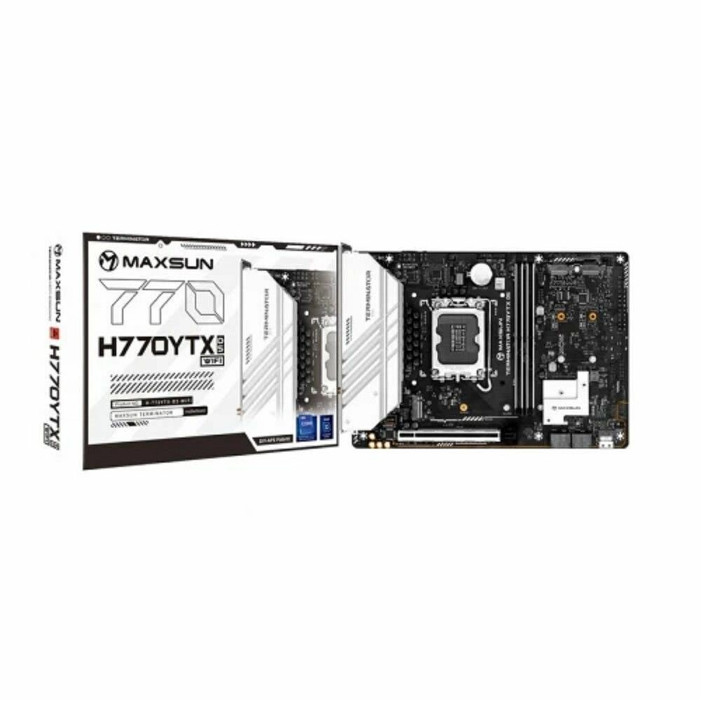 Материнская плата MAXSUN MS - Terminator H770YTX D5 WIFI Socket 1700, YTX 245 175 mm , 2 DDR5 96Gb RTL