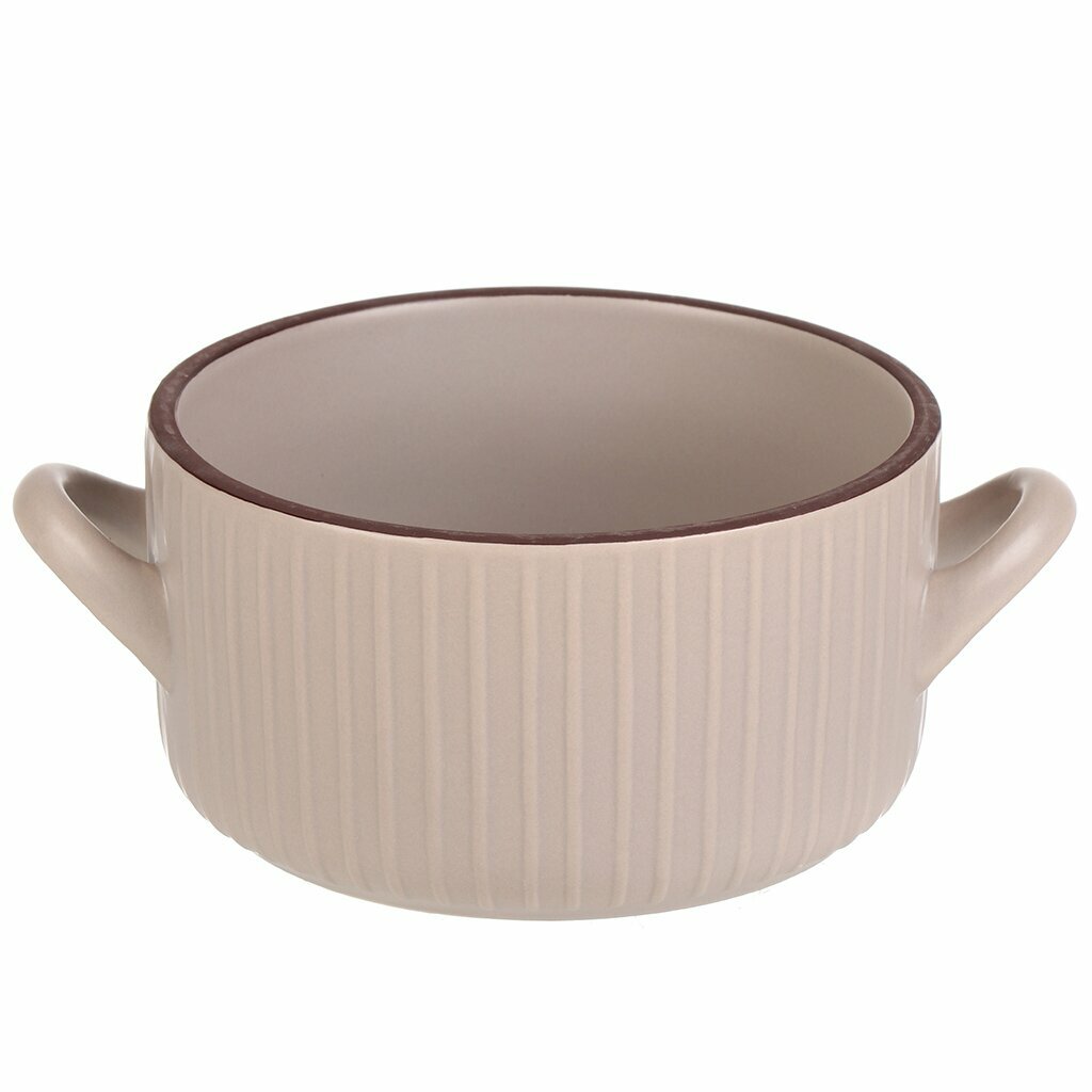 Бульонница керамика, 650 мл, с ручкой, Mounty, Atmosphere, AT-K3443