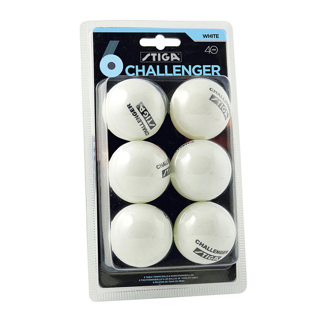 Мячи для н/тенниса Stiga 1* Challenger x6, White целлулоидные