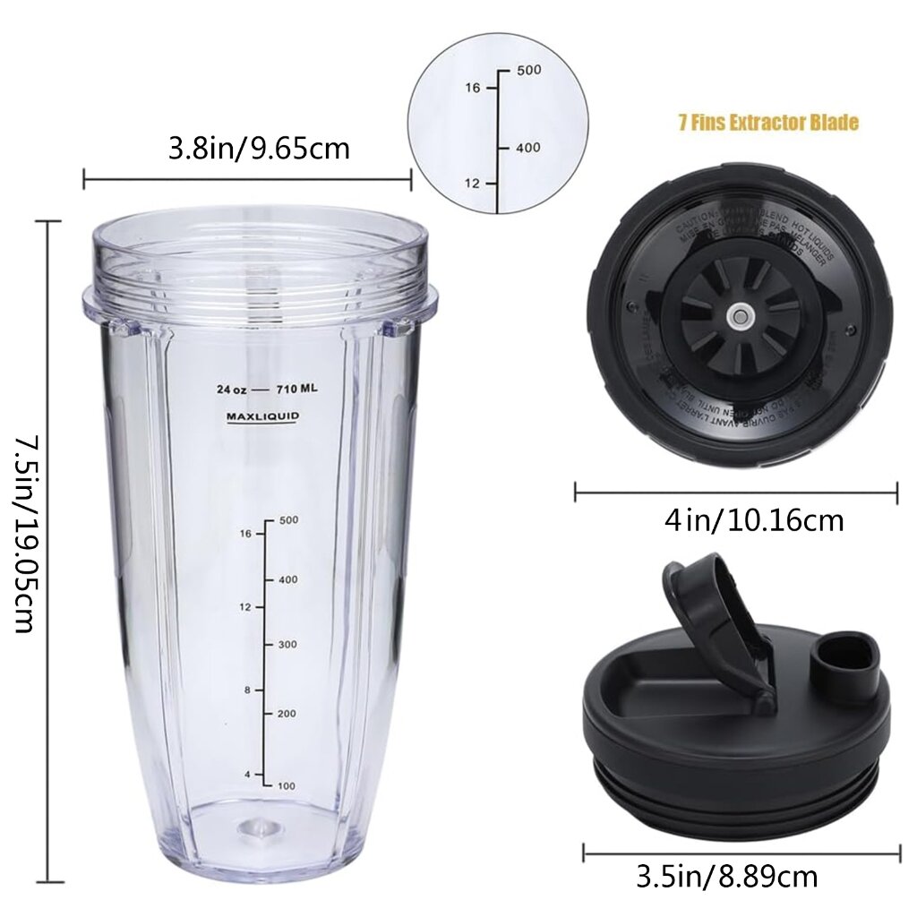 Стакан для блендера 24oz и нож 7 лезвий для BN401, BN400, BN801, BN800