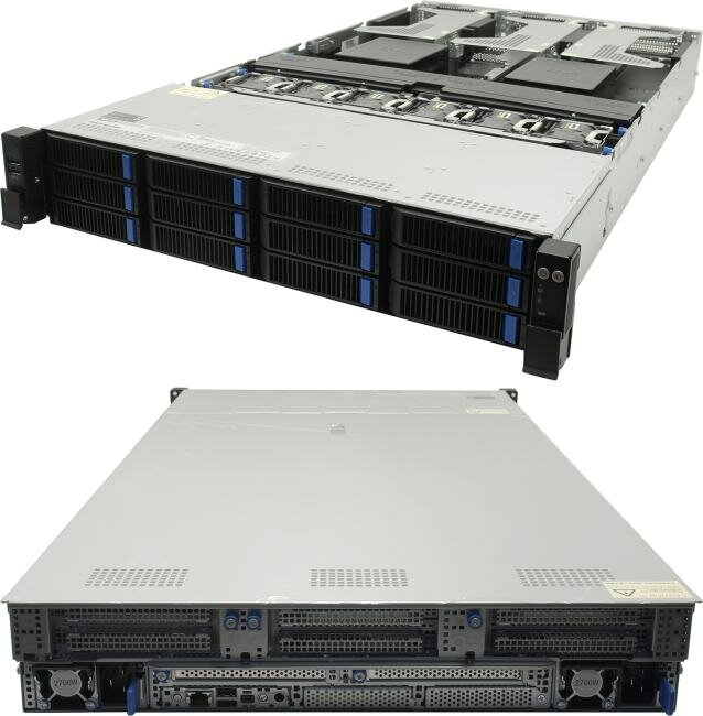 Никс aS9900a/pro2U ТХП EPYC 9174F/512 ГБ/8 x 4 Тб HDD/Aspeed AST2600