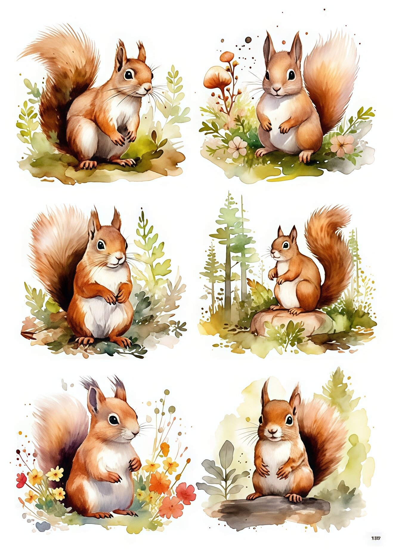 Декупажная карта About Time, A4, оранжевая, для декора, 21 см x 29,7 см