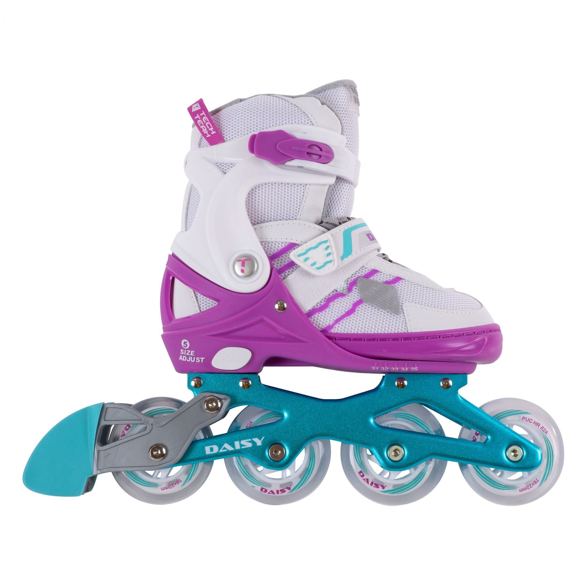 Роликовый коньки Tech Team Daisy Purple р.36-40 (M)