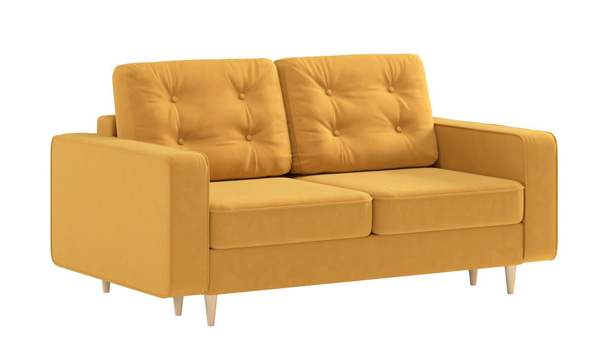 Диван Феличита прямой двухместный, еврокнижка, велюр Velutto 57