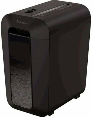 Шредер Fellowes PowerShred LX65 черный (секр. P-4) фрагменты 10лист. 22лтр. скрепки скобы пл. карты