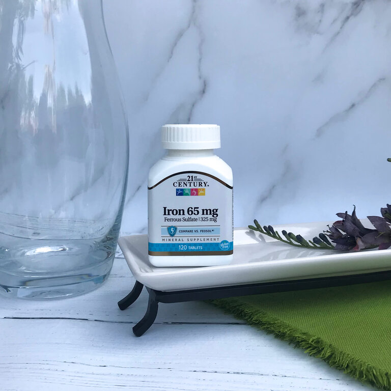 Биологически активная добавка 21st Century Железо, 65мг, 120таблеток
