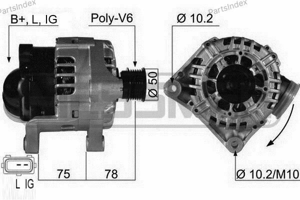 Генератор BMW E46/E39/E53 2.0-3.0, ERA 210464