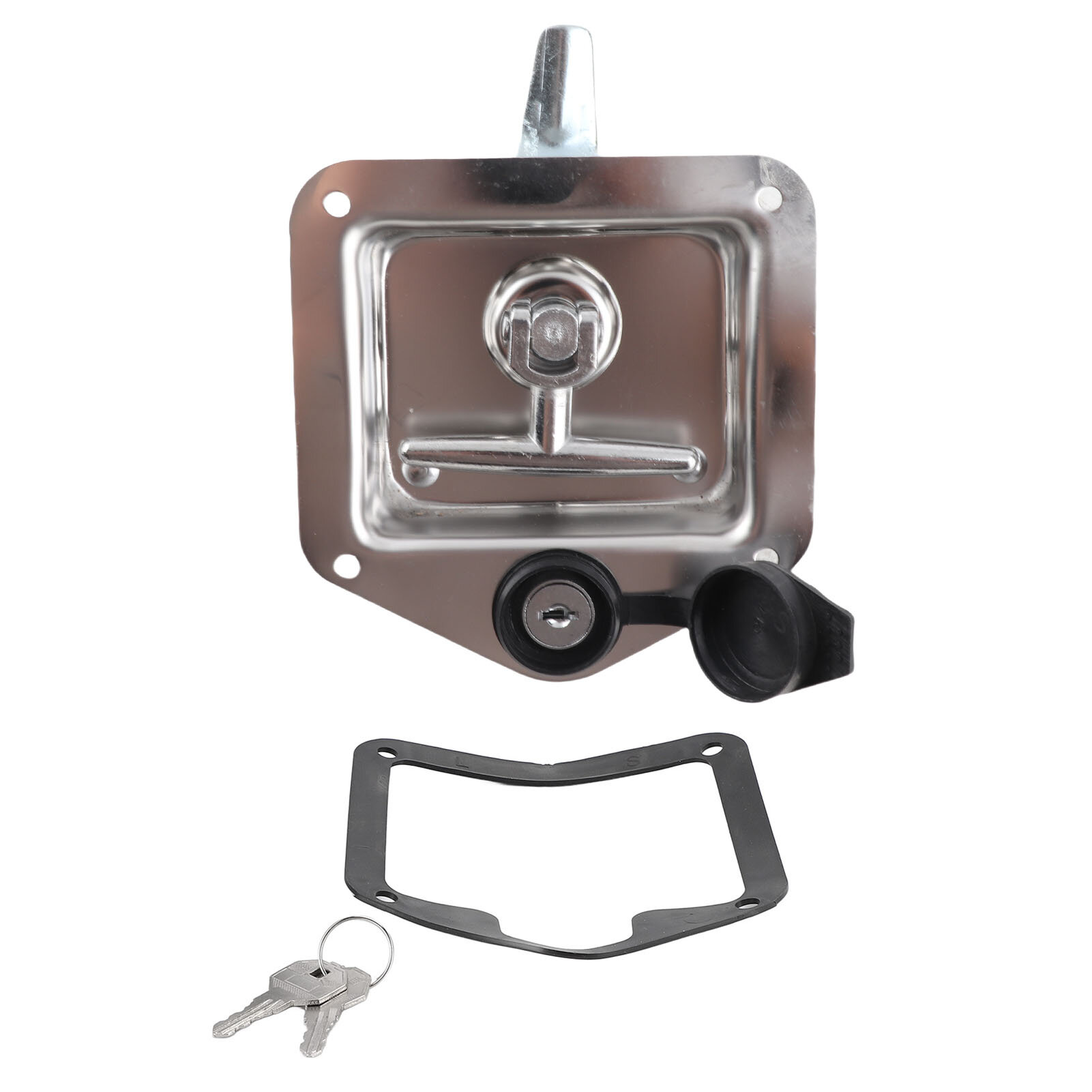 Защелка с Т-образной ручкой и ключами, нержавеющая сталь, замок для ящика с инструментами, складная ручка для дома, гаража, прицепа, безопасного коммерческого использования