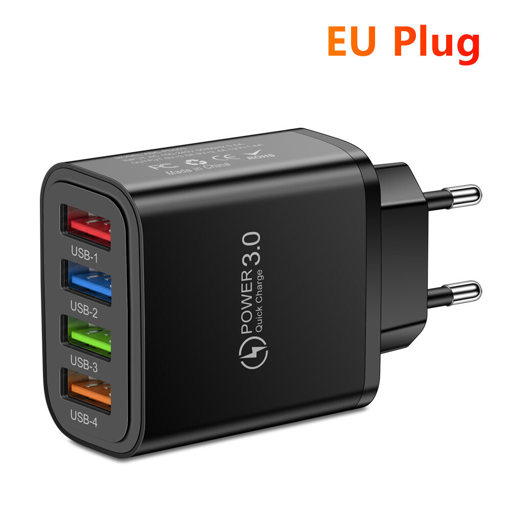 Зарядное устройство HCJTWIN B/618-4USB, 4 порта, 3А, европейское