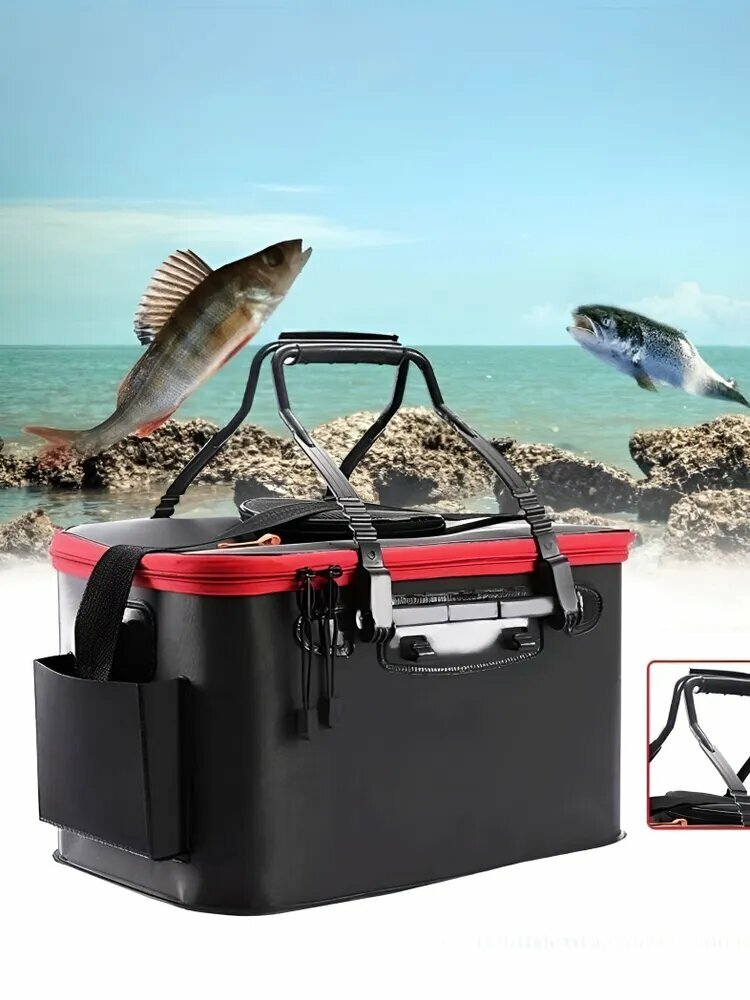 Кан рыболовный / сумка кан для рыбалки 47*28*24см / 35л 钓鱼罐 / 钓鱼罐袋 47*28*24cm / 35L 钓鱼罐 / 钓鱼罐袋 47*28*24cm / 35L