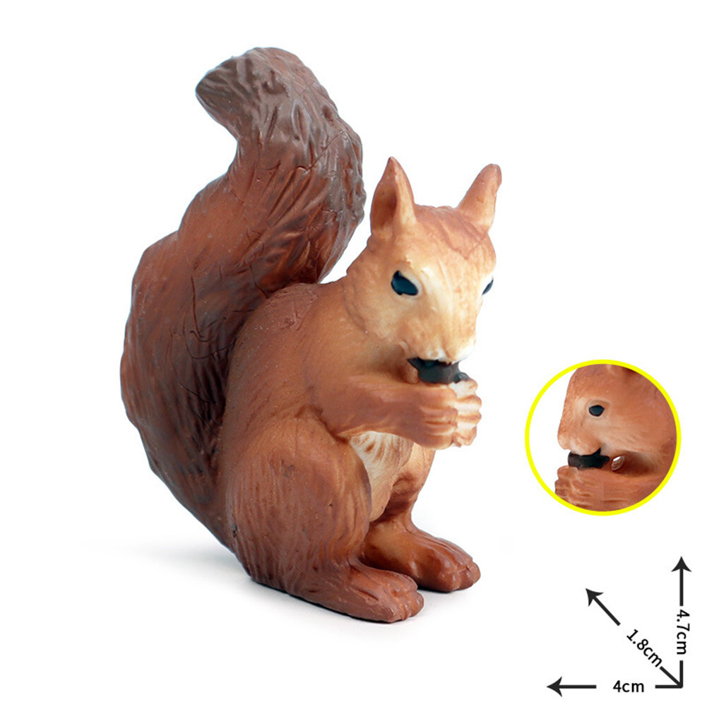 Белка дикое животное твердая модель фигурка дети безделушка ремесло стол декор