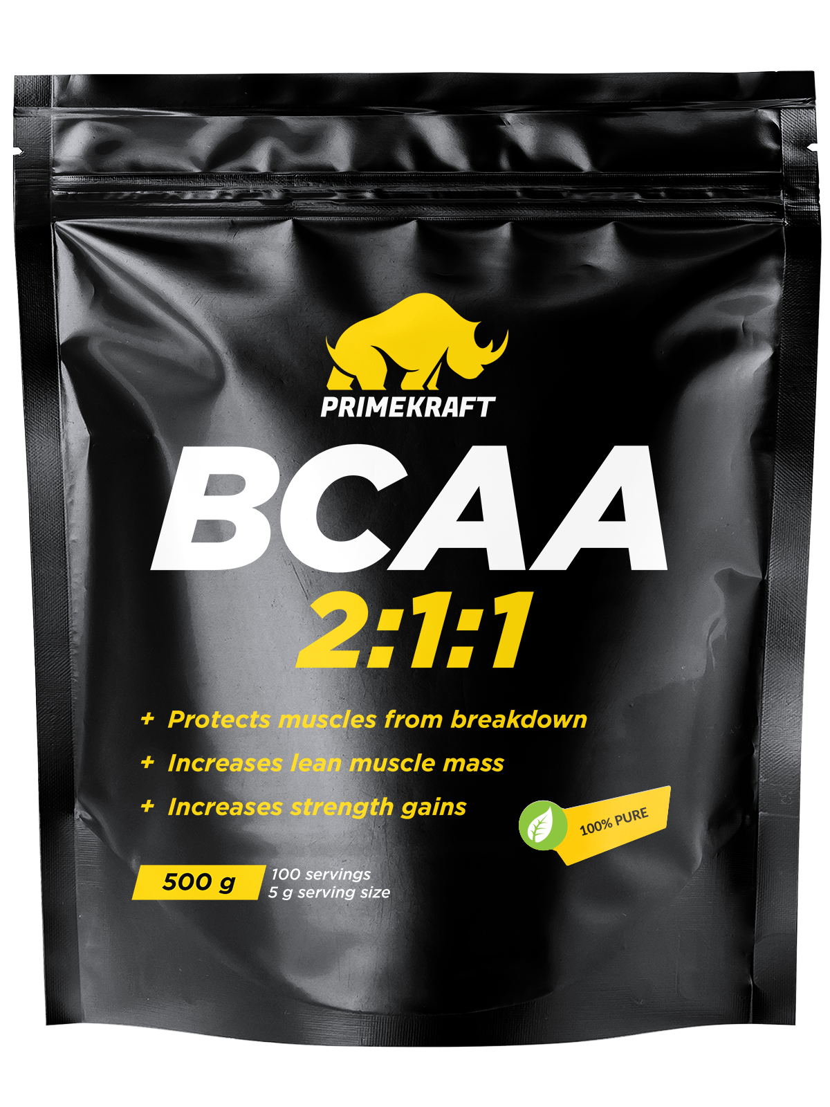 Аминокислота PrimeKraft BCAA 2:1:1 Без вкуса 500 гр