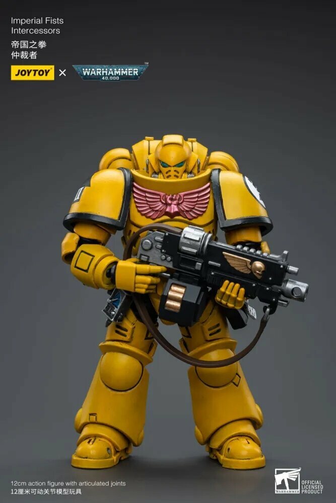 Подвижная фигурка 1/18 JOYTOY Warhammer 40K Imperial Fists Intercessors, Коллекция игрушек на день рождения LingXi toys