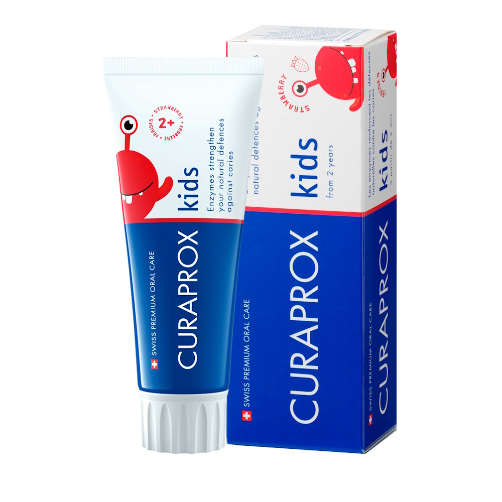 Curaprox kids зубная паста для детей старше двух лет со вкусом клубники 60 мл
