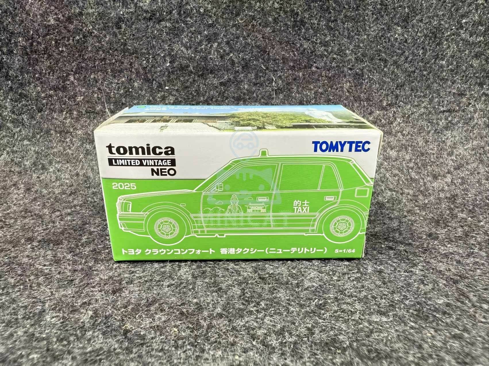 Машинка TOMYTEC TLV 1/64 Tomytec TLV LV-N Toyota Crown Hong Kong Taxi 3rd Edition Limited Green Die-cast Alloy Car Model Collection Gifts