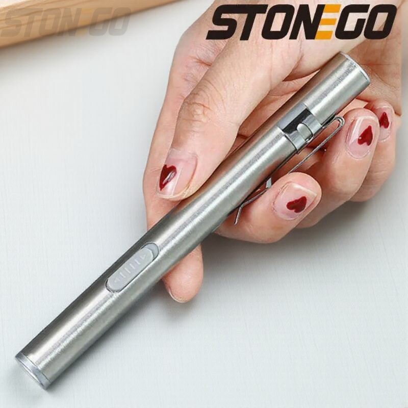 Аккумуляторный светодиодный фонарик-ручка, белый/желтый свет, с USB кабелем для зарядки для врачей и медсестер