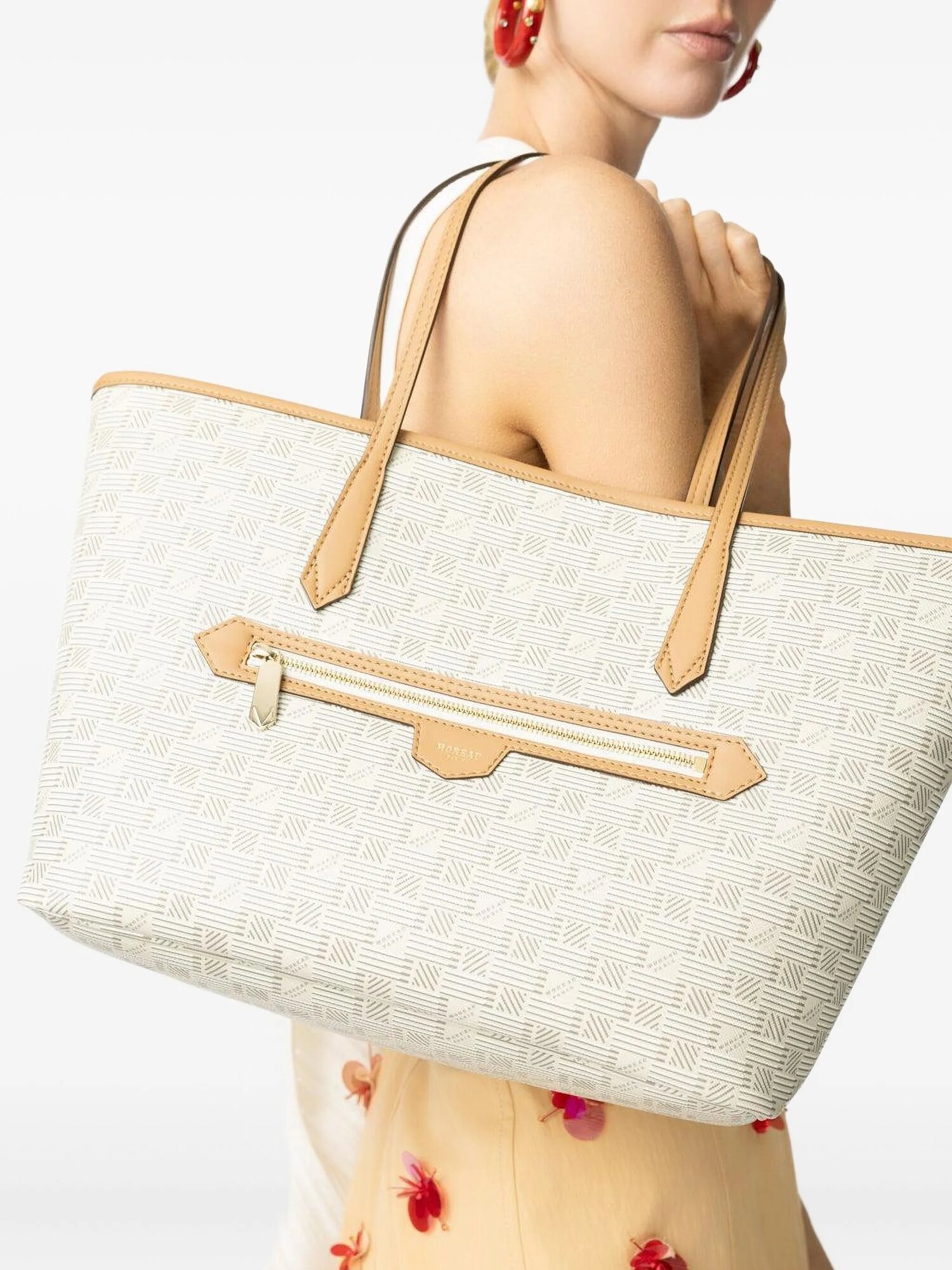 Сумка MOREAU Monaco monogram-pattern tote bag, разноцветный — фото 1