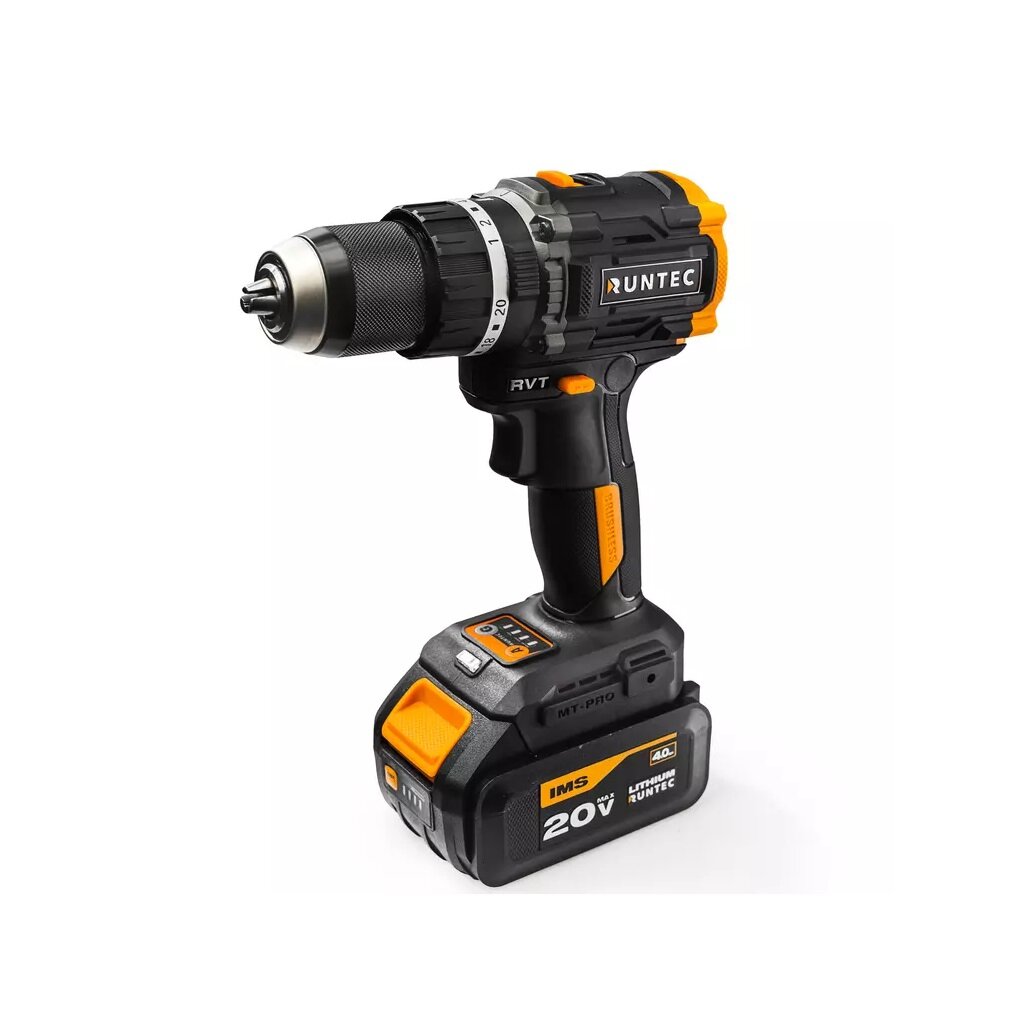 RUNTEC PRO Дрель-шуруповерт ударная аккумуляторная 13 мм, 20 В, 2*4 Ач, 100 Нм RT-ID224