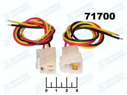 Разъем 3pin в комплекте 6.3мм на проводе 0.6м боковой ключ DJ7031-6.3-21/11