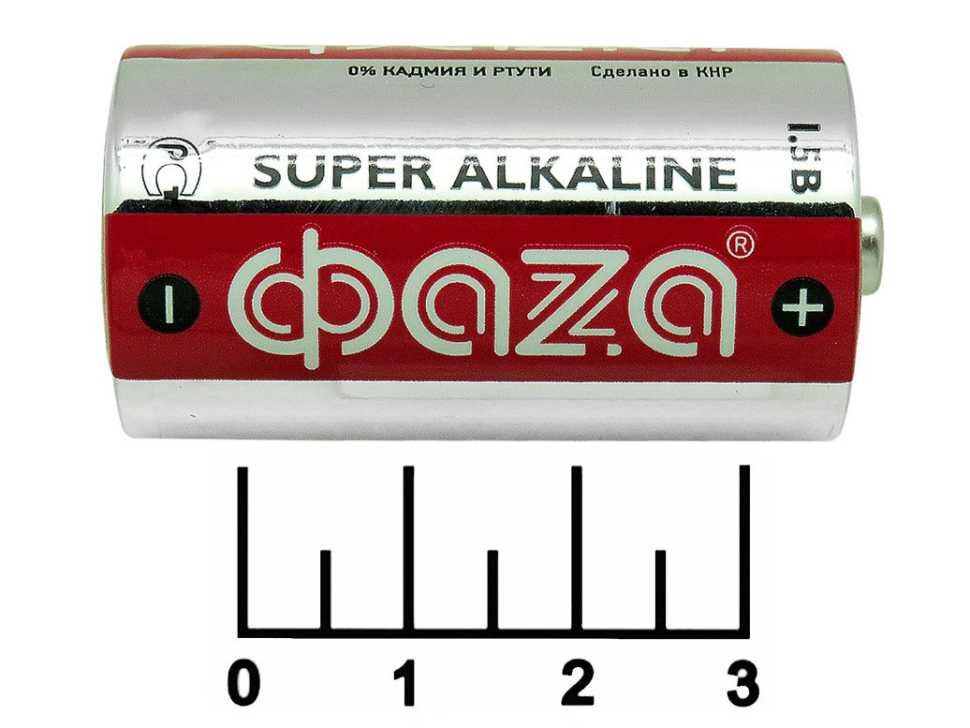 Батарейка C-1.5V Фаза Super Alkaline LR14 (С)