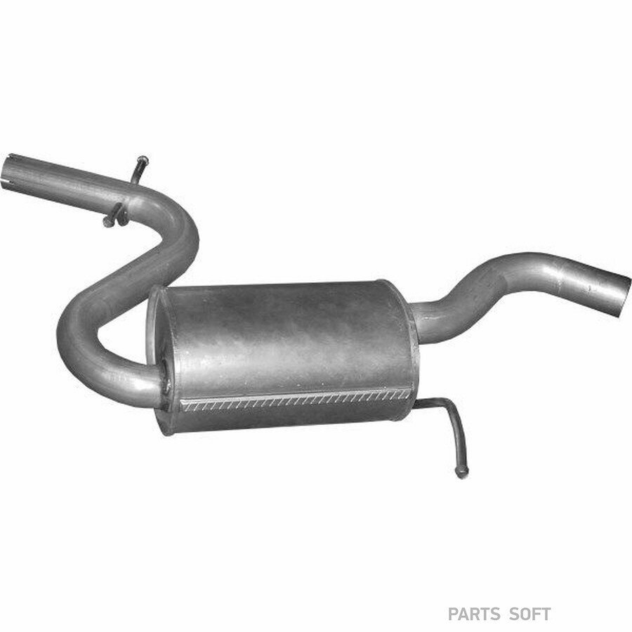 Глушитель средн часть SKODA: OCTAVIA II 1.4 TSI , VW: GOLF VIJETTA 1.4 TSI от официального дистрибьютора, POLMOSTROW, артикул 2486