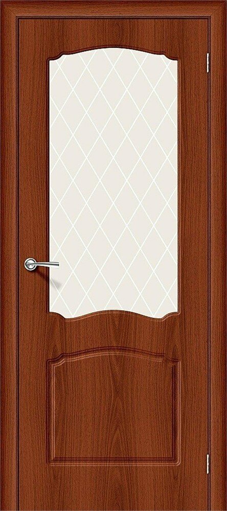BRAVO Межкомнатная дверь 200*60, Альфа-2, Italiano Vero / White Сrystal , Винил 200*60 Italiano Vero