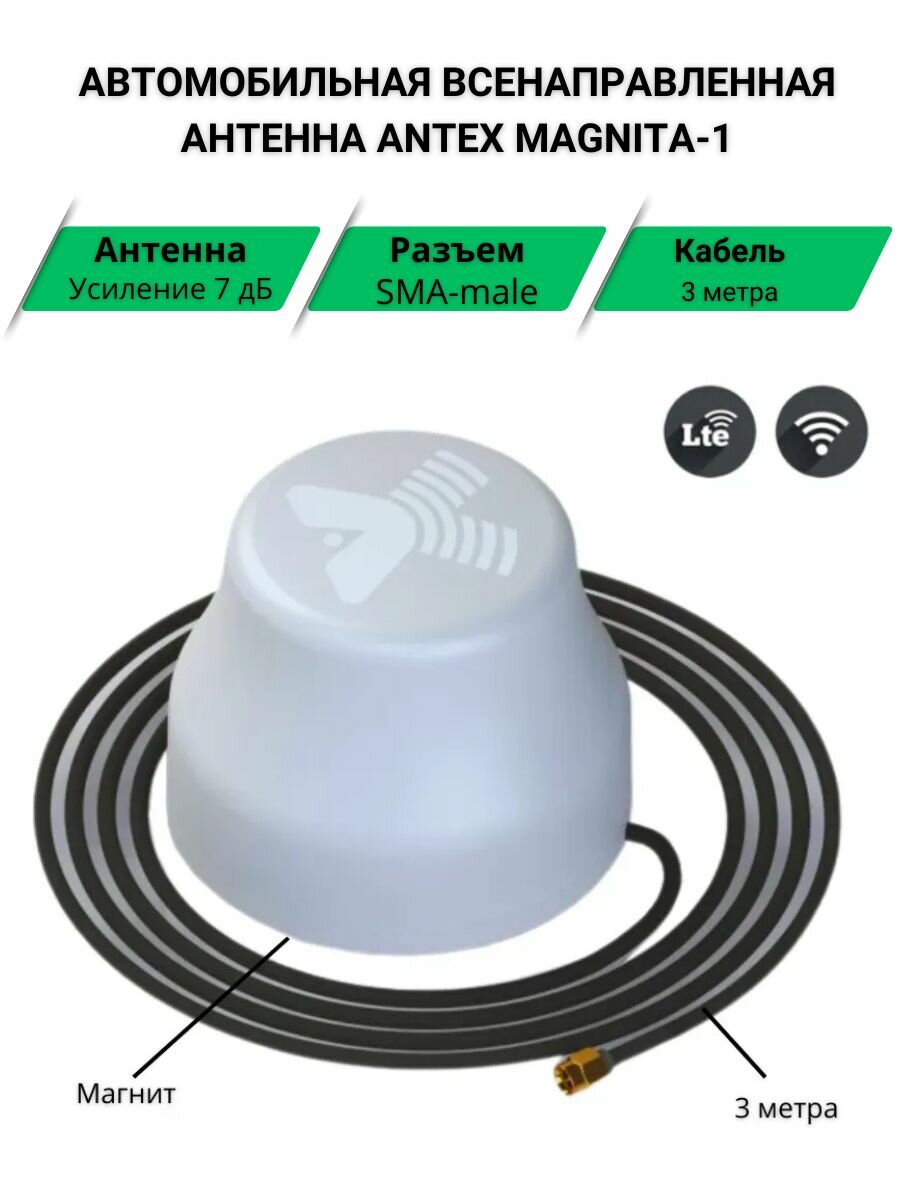 Антенна всенаправленная GSM/3G/4G/WiFi, Magnita-1