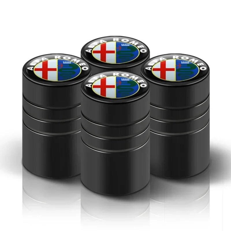 4 шт. колпачки для клапанов автомобильных шин, пылезащитный чехол для Alfa Romeo Giulia Giulietta 159 Brera 4C TZ3 Duetto GT Mito, автомобильные аксессуары D-colour