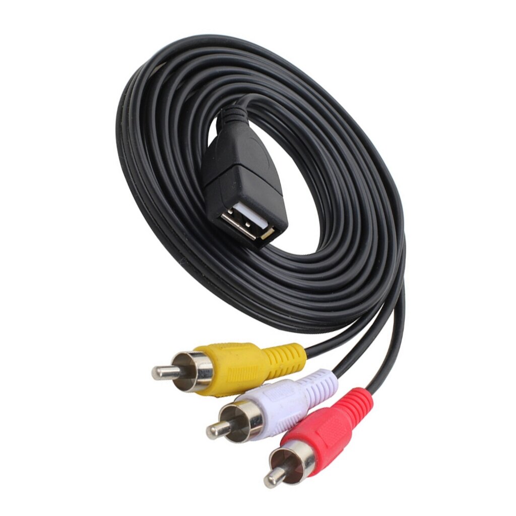 Кабель-адаптер для аудио- и видеосвязи USB A female-3RCA male AV-1,5 м