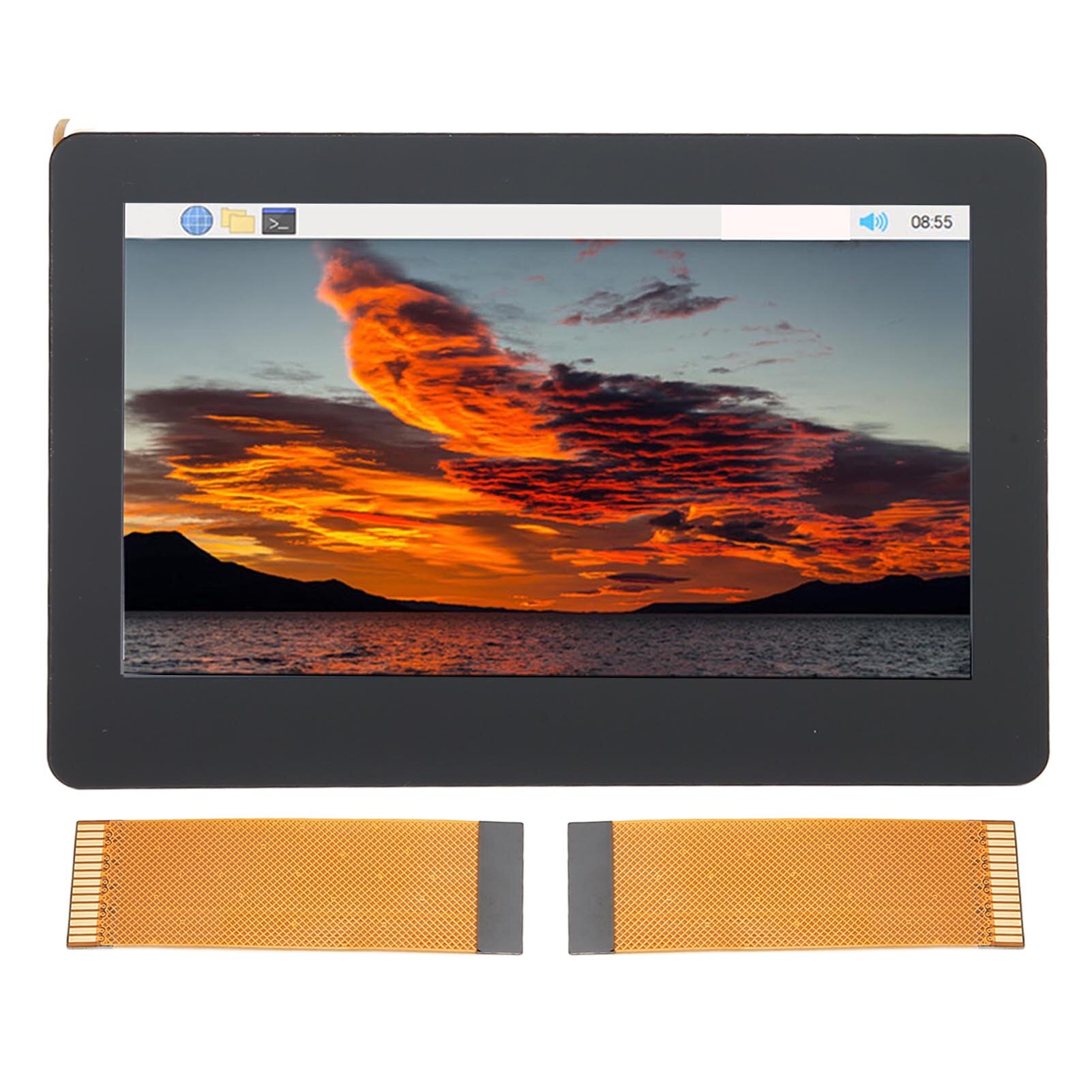 Сенсорный экран 4.3 дюйма IPS QLED 78 NTSC регулируемая яркость 160 градусов DSI интерфейс для материнских плат Raspberry Pi