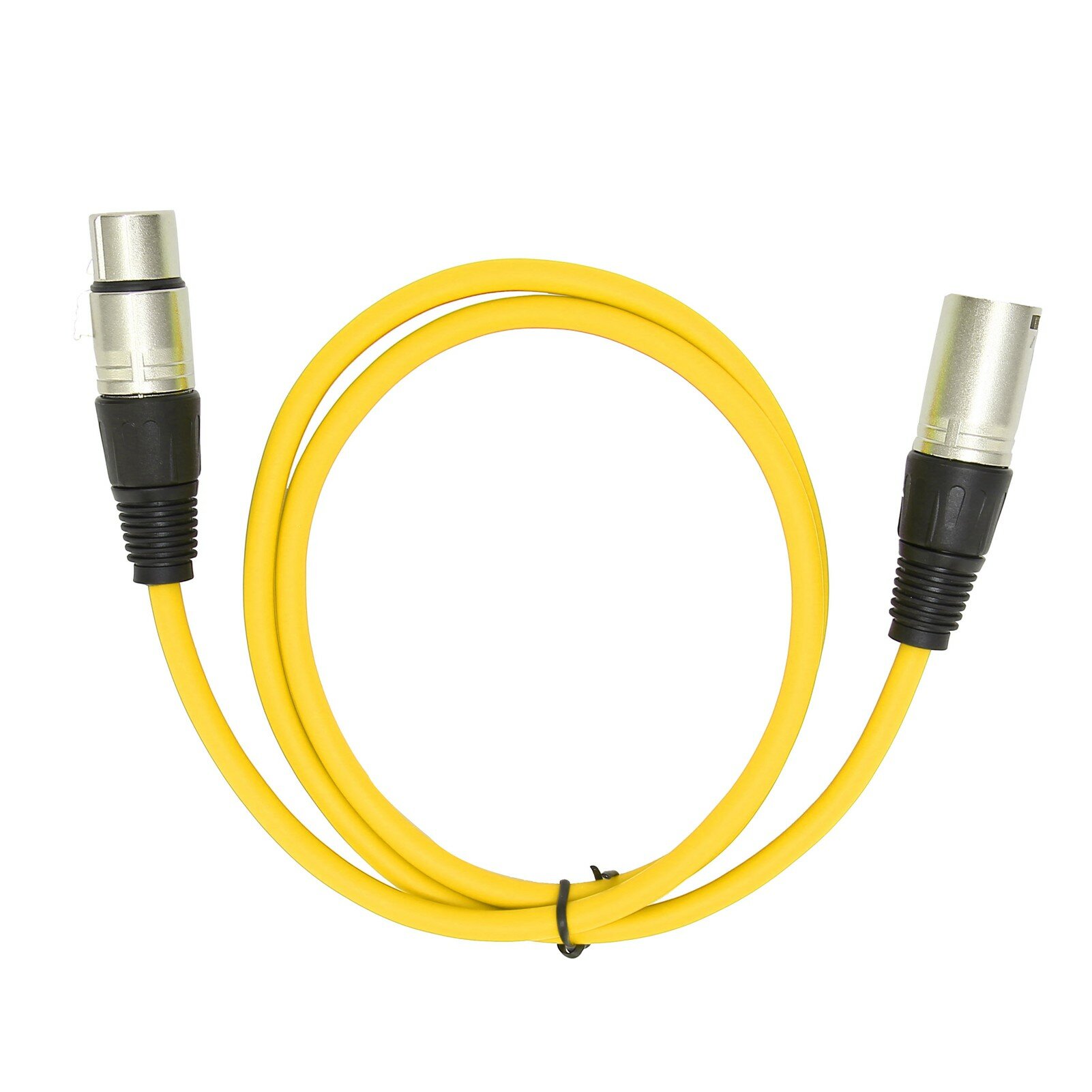 Кабель-адаптер микрофонный 3-пин male to female, прочный, желтый