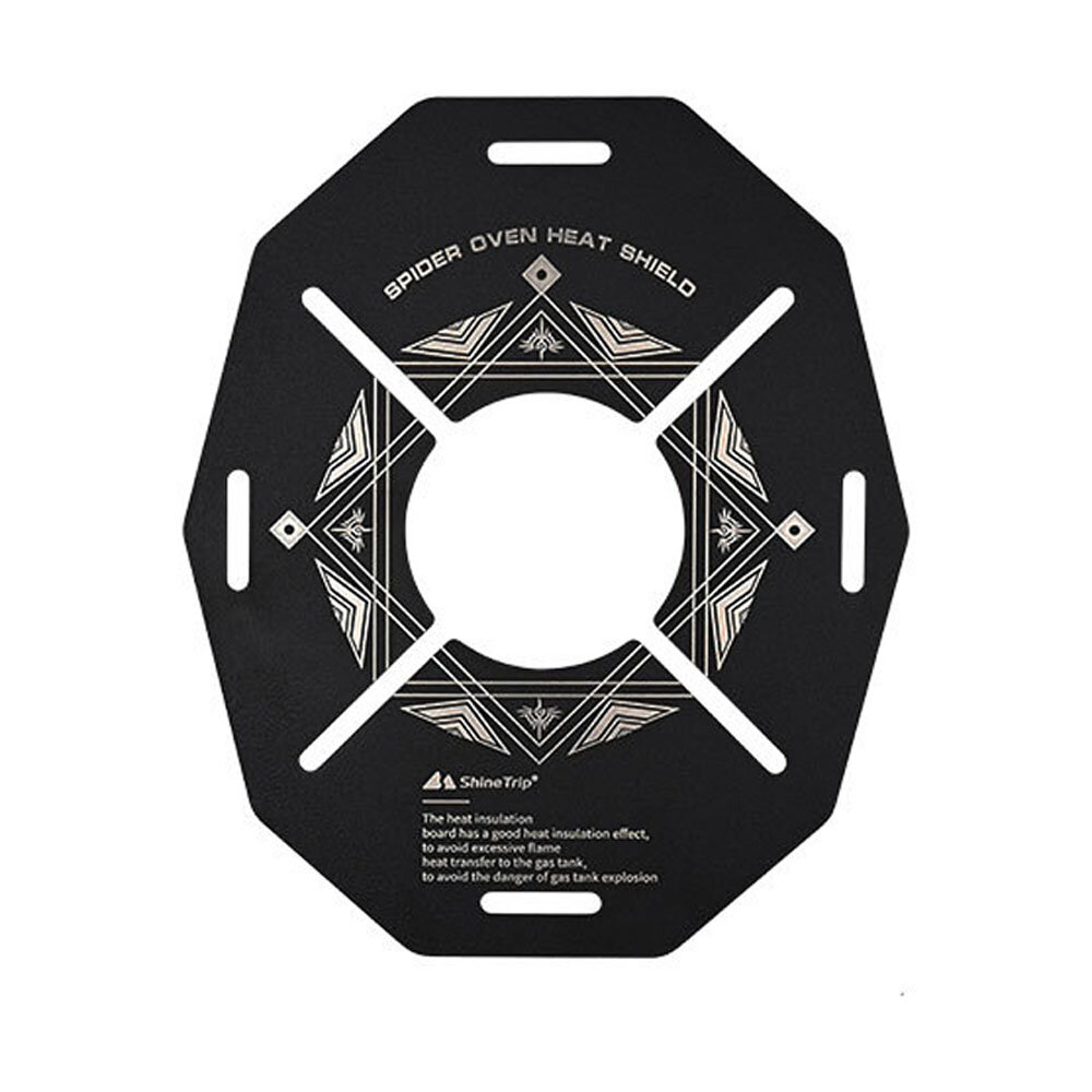 ShineTrip Камин для кемпинга Изоляционная доска Бункер из нержавеющей стали Тепловой экран Антипрокаливающий Пустотелый дизайн для отдыха на открытом воздухе Кемпинг Походы Пеший туризм, Черный, Нержавеющая сталь, 1мм, 195*160мм, 1 шт Изоляционная доска,