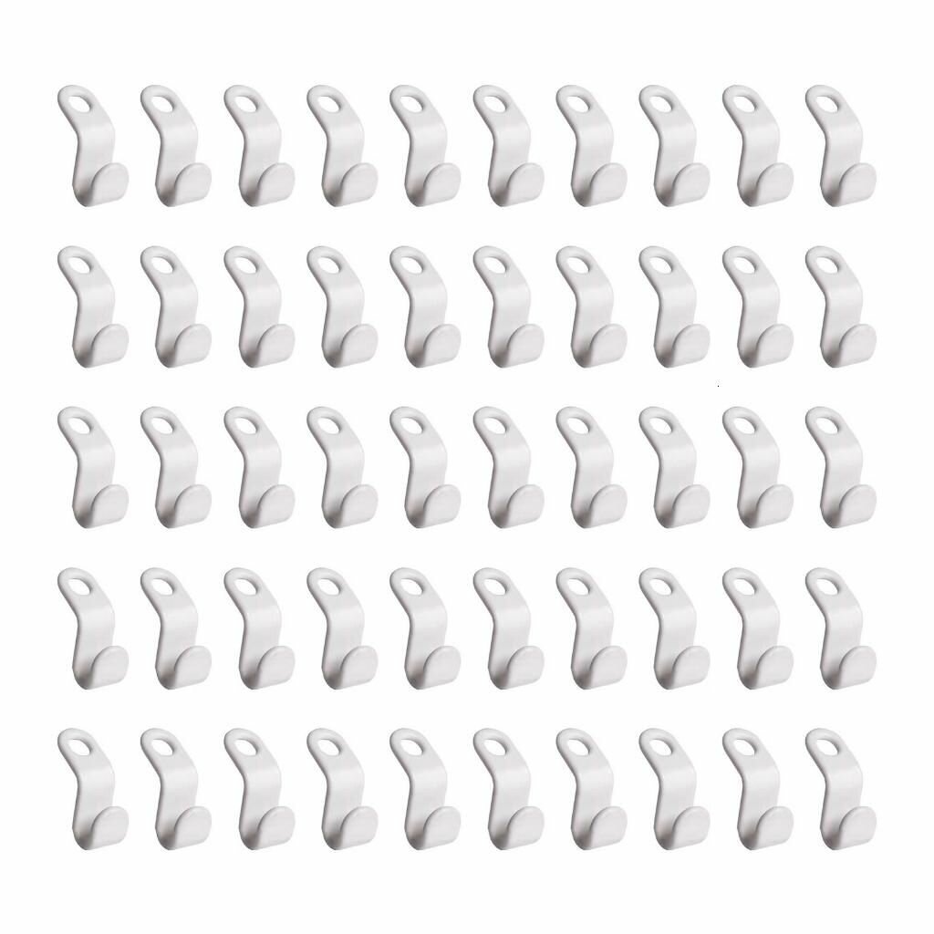 50 шт. Каскадные крючки для одежды, Белый