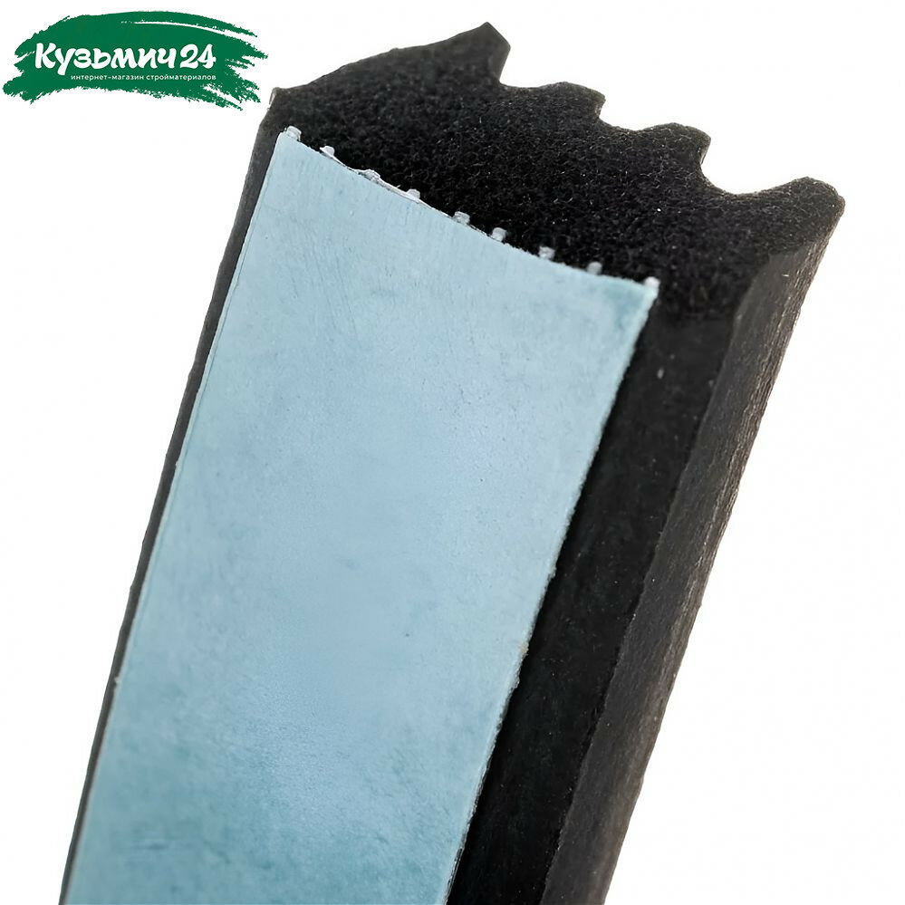 Уплотнитель самоклеющийся Kim Tec промышленный, SD-84/4-профиль, черный, 8х15 мм, на отрез от 1 м