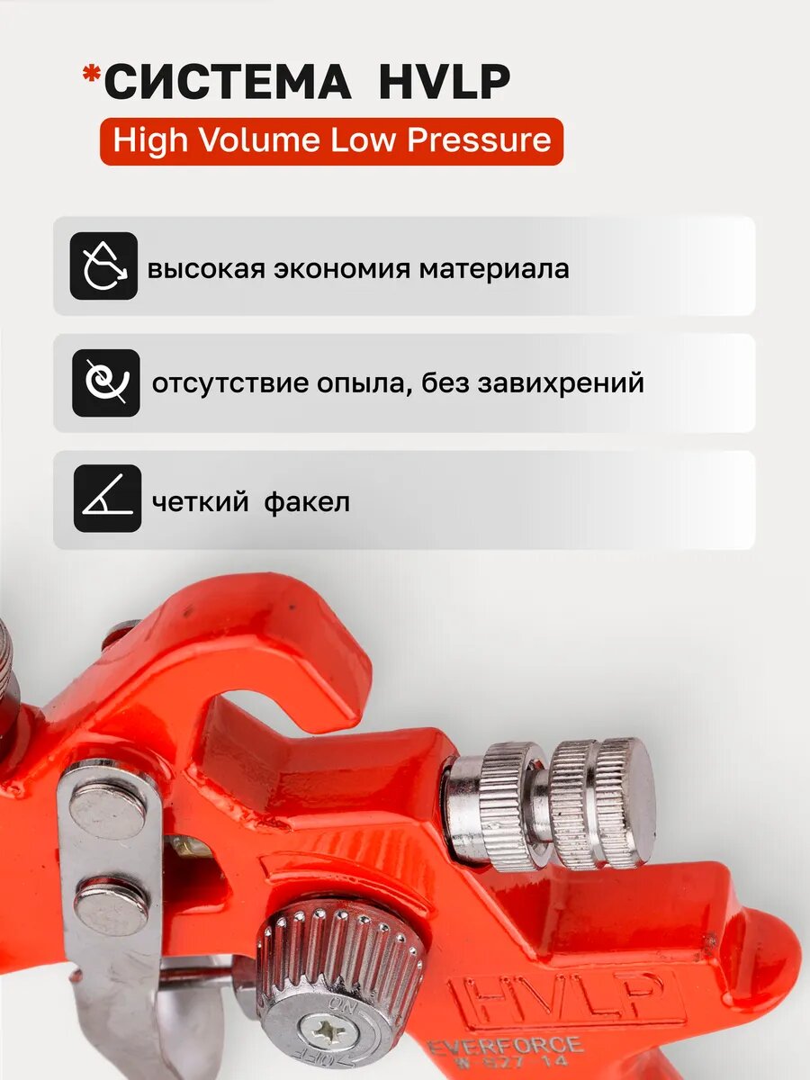 Краскопульт пневматический для компрессора HVLP — фото 1