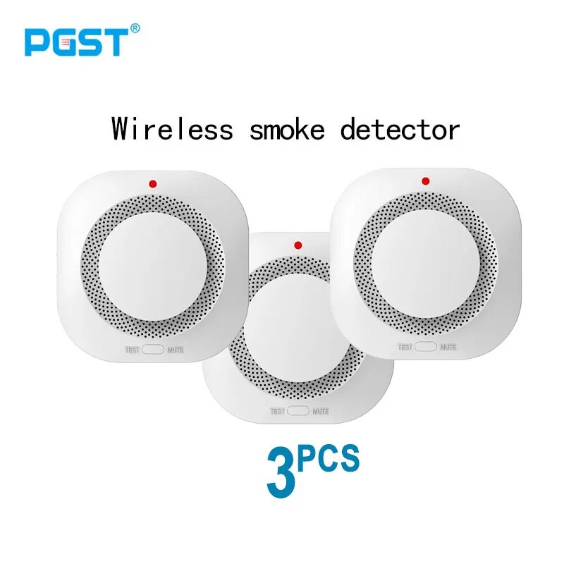 PGST беспроводной датчик дыма для домашнего склада, безопасности, дыма, пожара, дыма, пожарной сигнализации, сменная для панели сигнализации PG107
