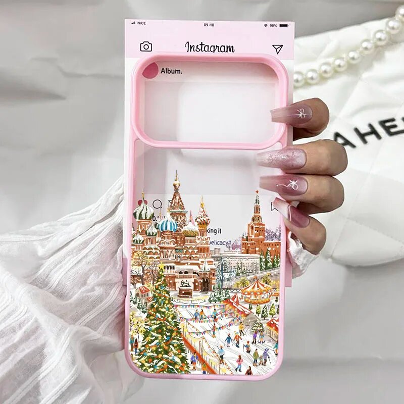 Чехол на iPhone 14 с зимним пейзажем, style 5