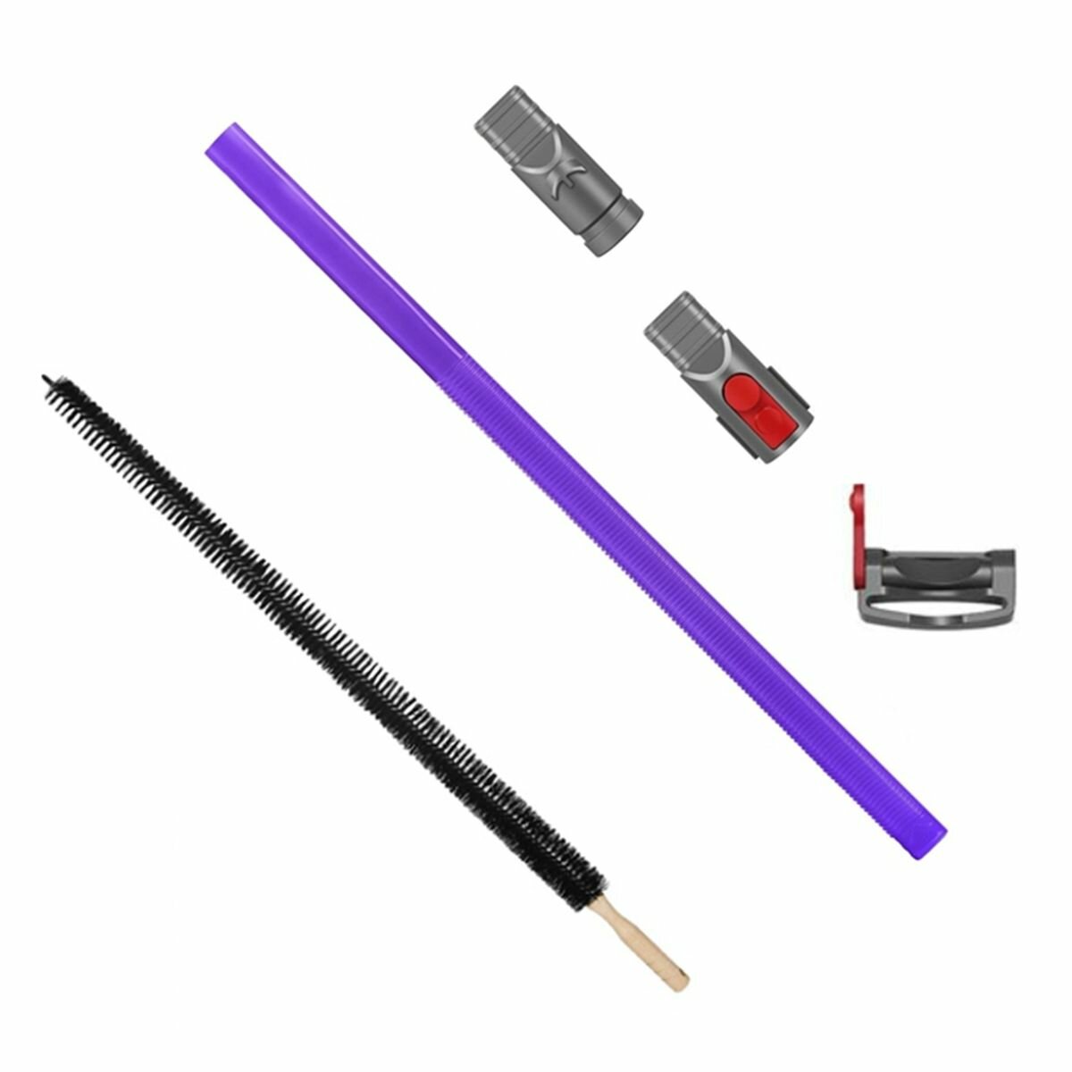 Набор из 5 насадок для очистки отверстий сушилки Dyson V7 V8 V10 V11 V12 V15 V6. Насадка для удаления ворса из углов и щелей.