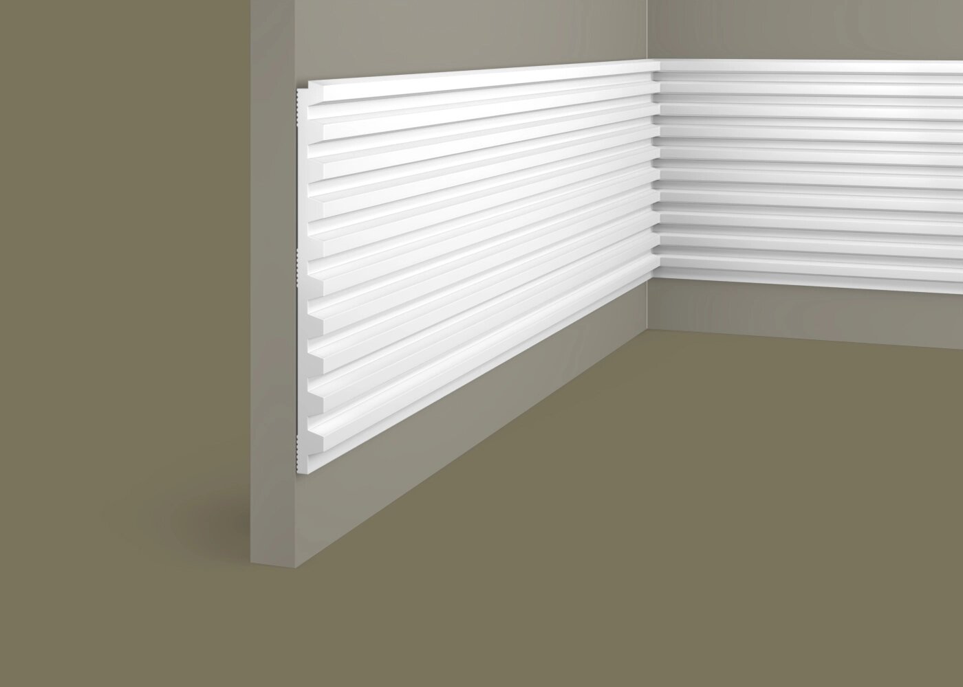 Стеновая панель Cosca Decor RP022, экополимер, влагостойкая, матовая, 280 см х 15,6 см х 1,2 см