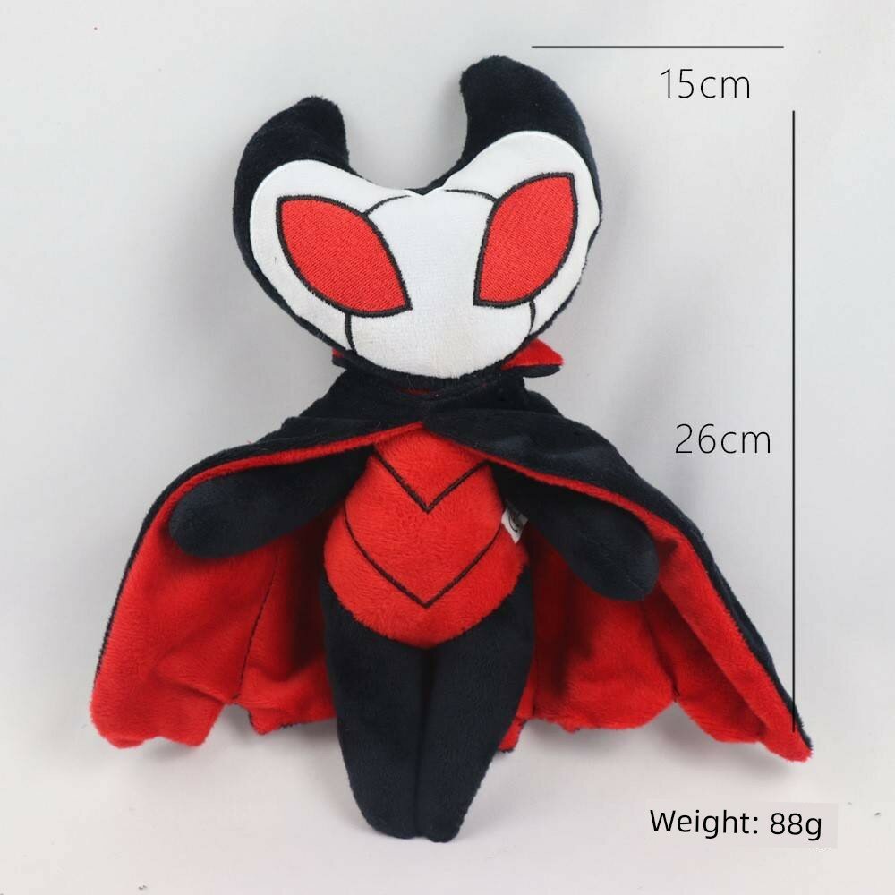 Официальный плюшевый мишка Hollow Knight: персонаж Cape Black Red Mask, мягкая игрушка 15 см для коллекционеров
