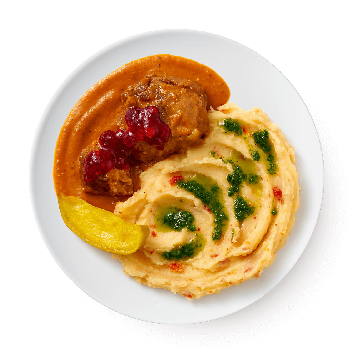 Свинина в кисло-сладком соусе с картофельным пюре охлаждённое Creative Kitchen