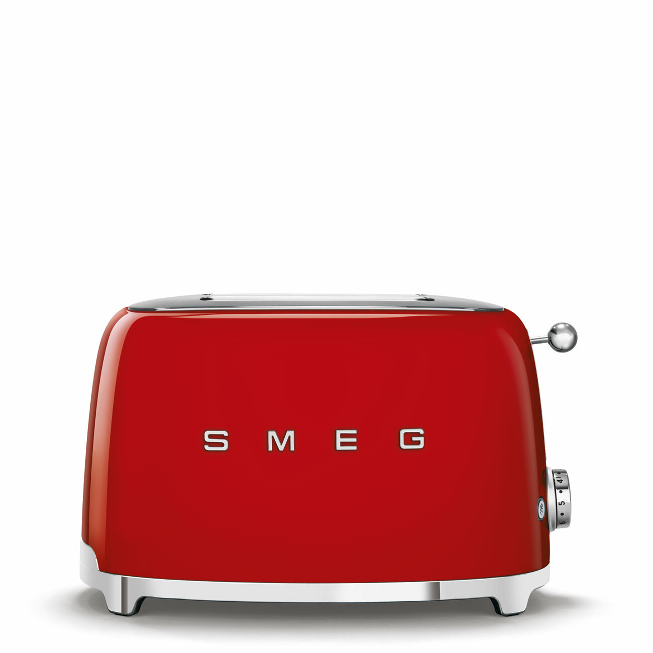 Тостер SMEG TSF01RDEU, регулировка степени обжаривания, подогрев, разморозка, 2 ломтика хлеба — фото 1