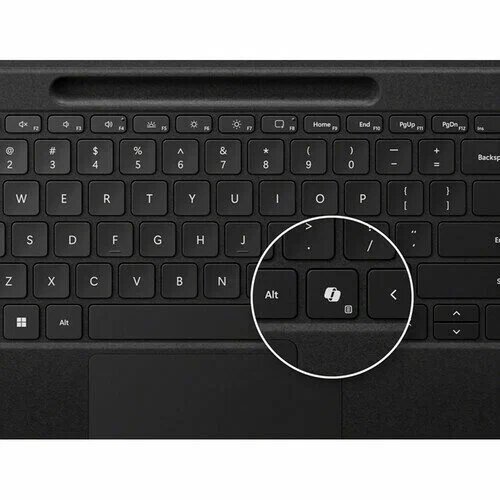 Клавиатура Microsoft Surface Pro Flex Keyboard with Copilot button (Alcantara) with pen storage (Black) ZQZ-00001