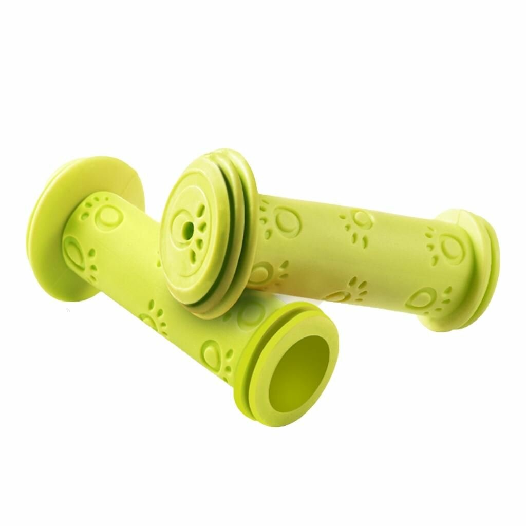 1 пара антискользящих резиновых ручек для детских велосипедов и самокатов, Зеленый